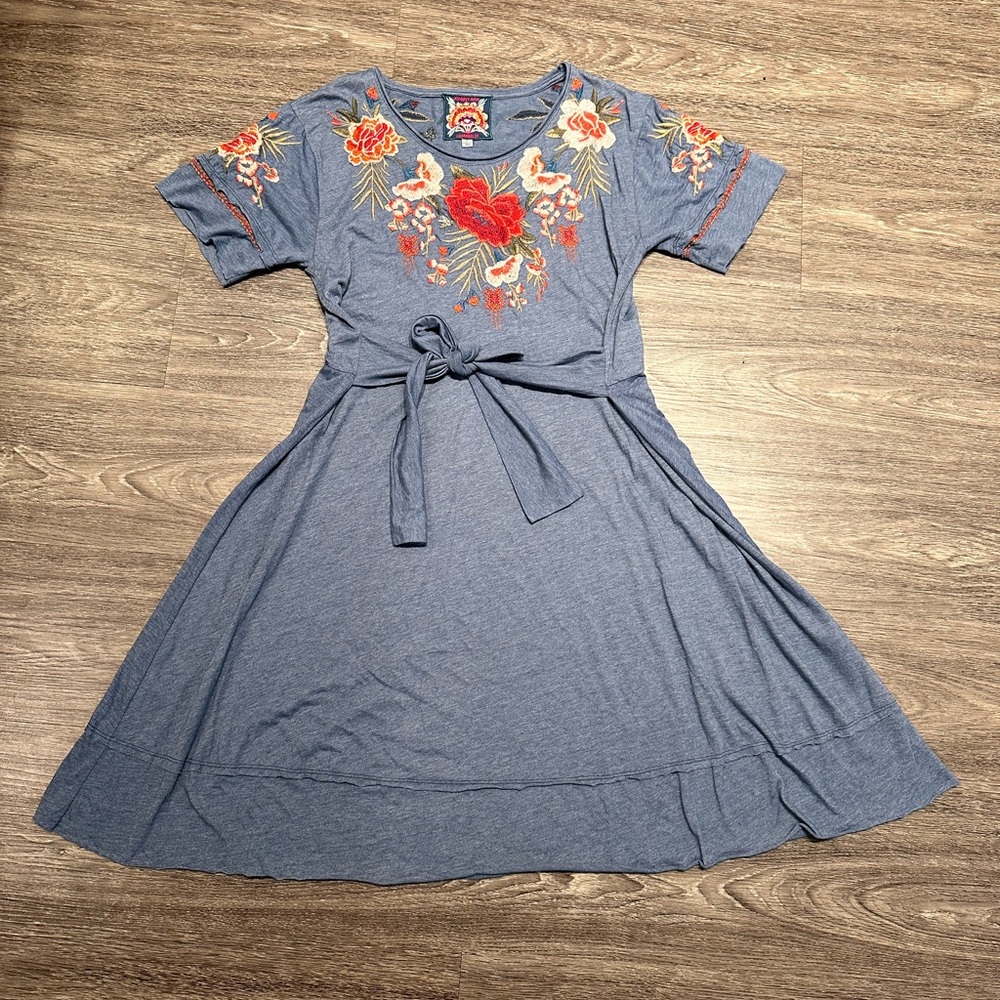 Johnny Was Embroidered Dress - Gem